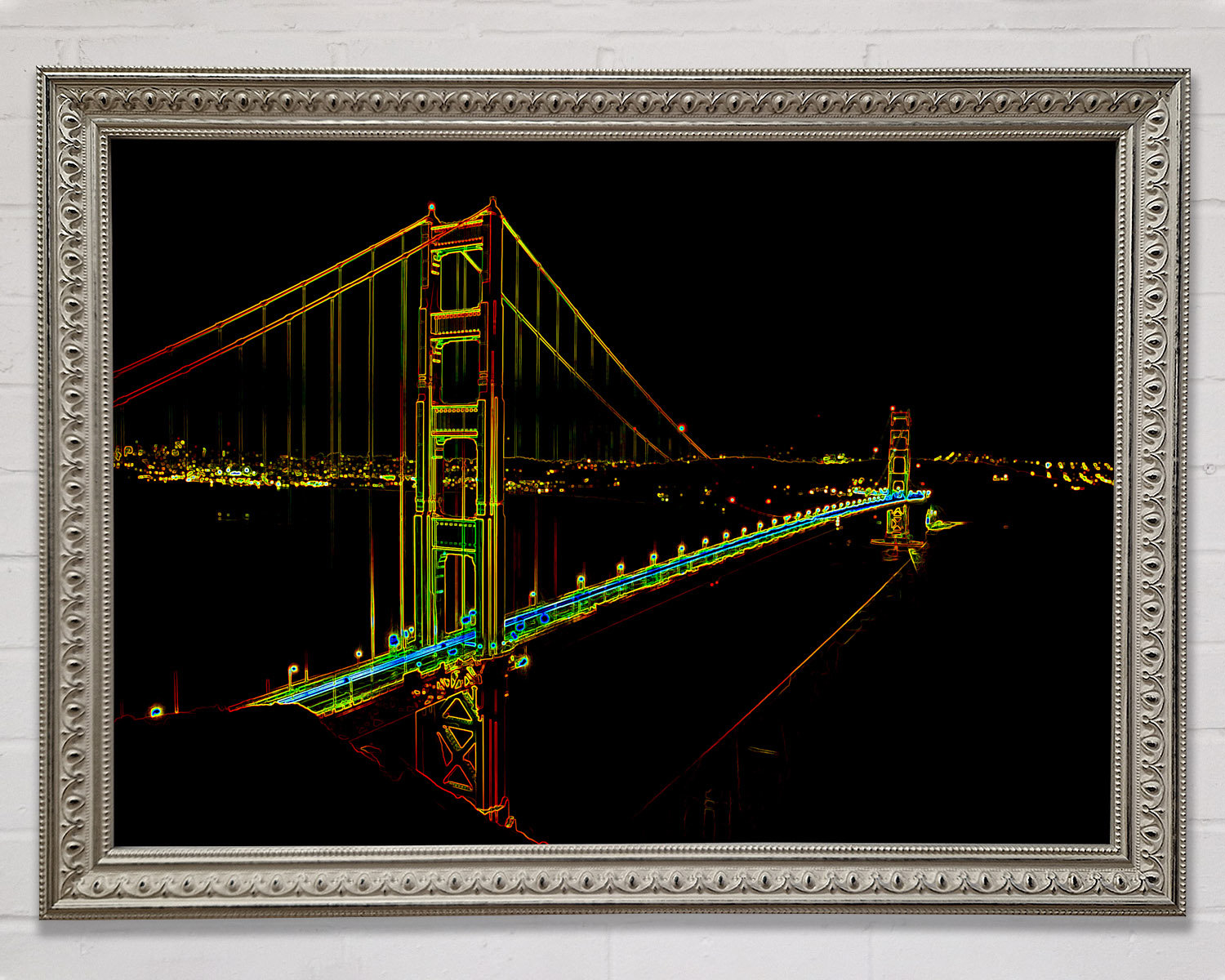 Ebern Designs San Francisco Bridge Psychedelic - Print | Wayfair.co.uk