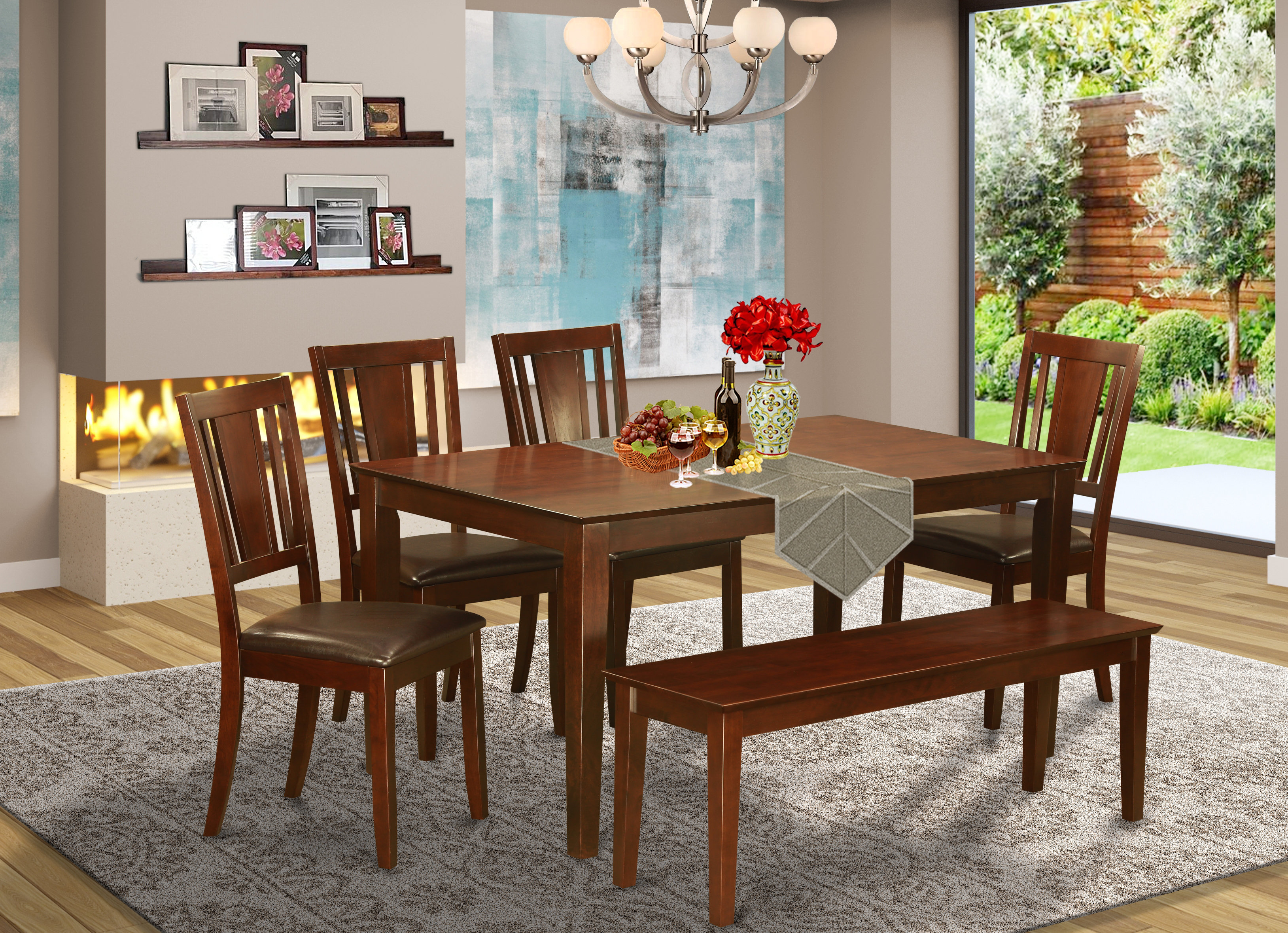 Winston Porter Alingtons 6 - Piece Solid Wood Dining Set | Wayfair