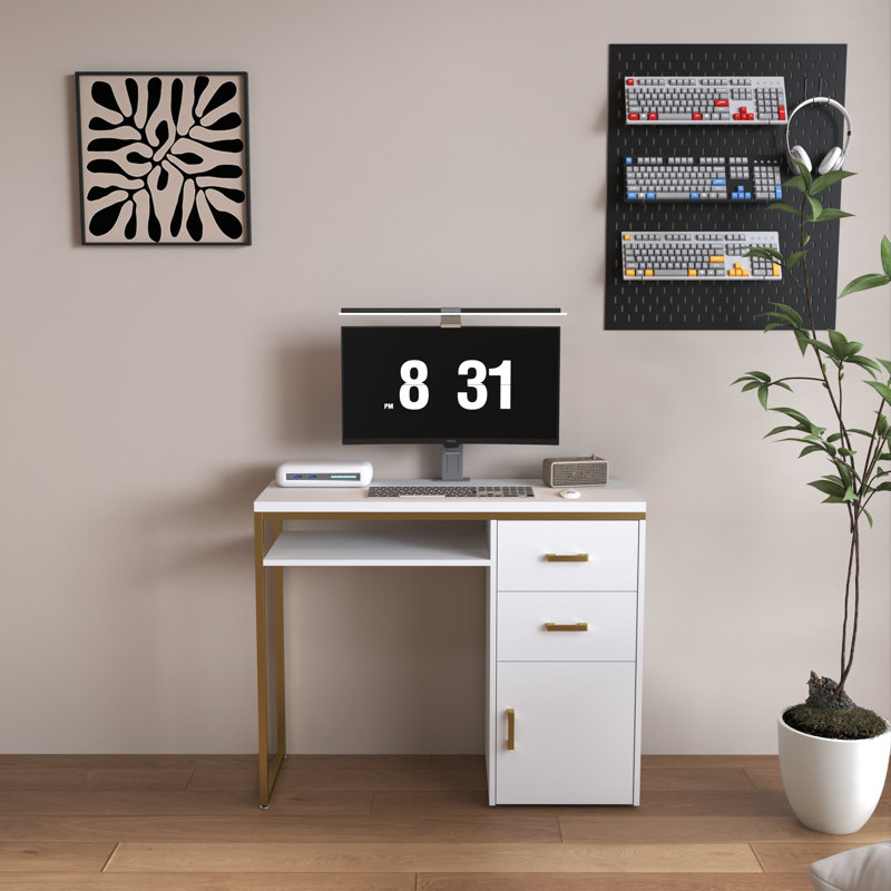 Mercer41 Computer Desk White & Reviews | Wayfair
