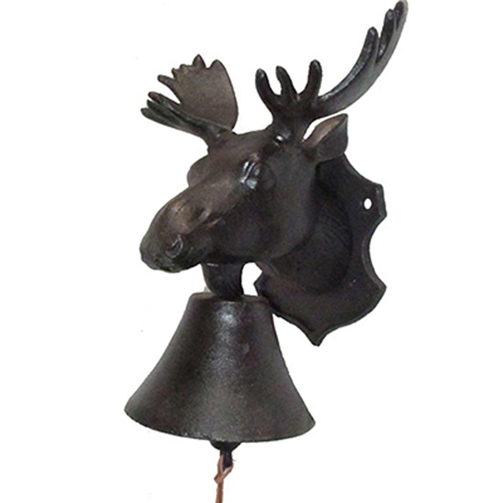 Loon Peak® Doorbell Moose Head Hanging Bell | Wayfair