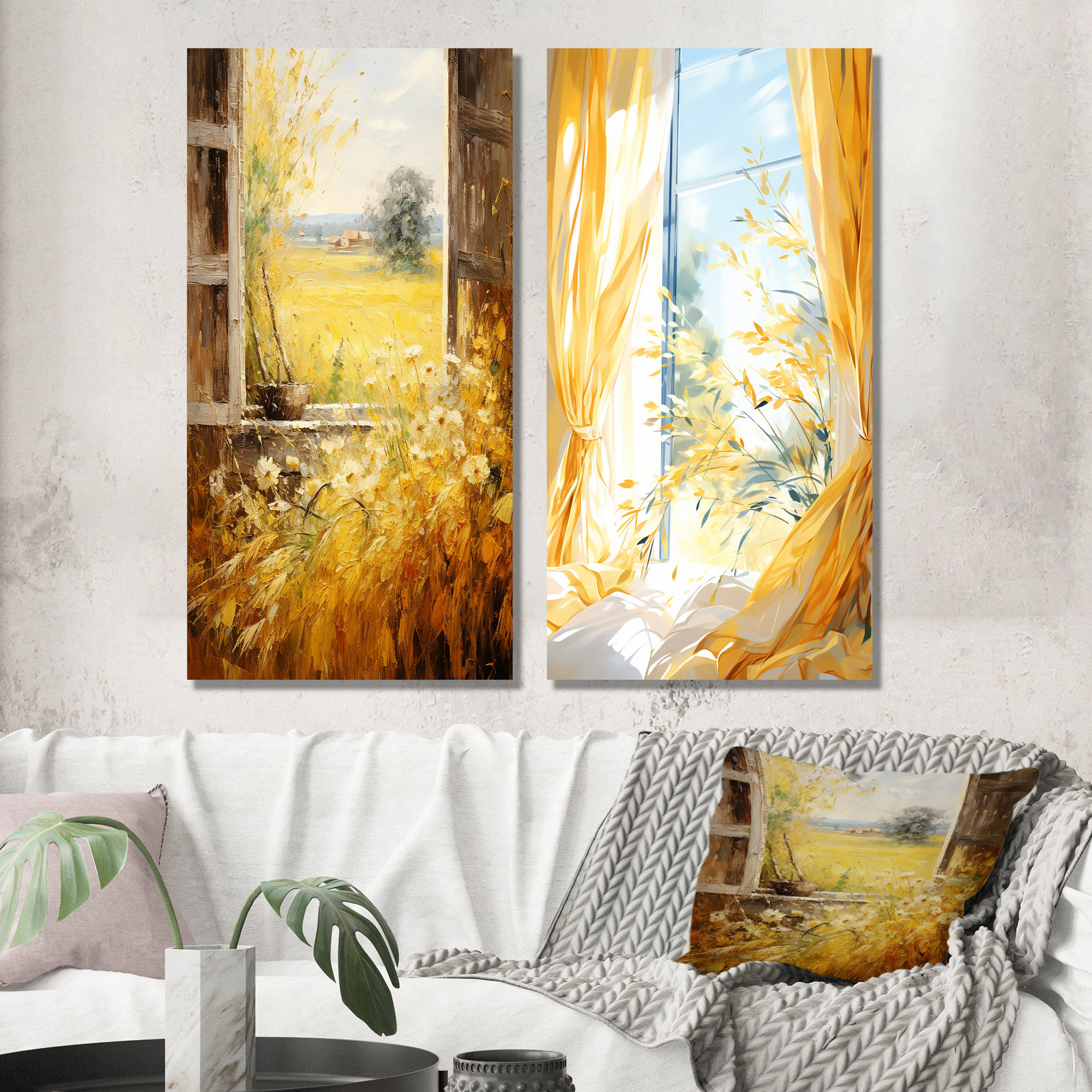 Lark Manor™ Harvest Gaze Farm Windows I - Farm Windows Wall Art Living ...