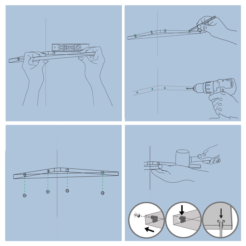 Ebern Designs Colombard 2 Piece Triangle Acrylic Floating Shelf | Wayfair