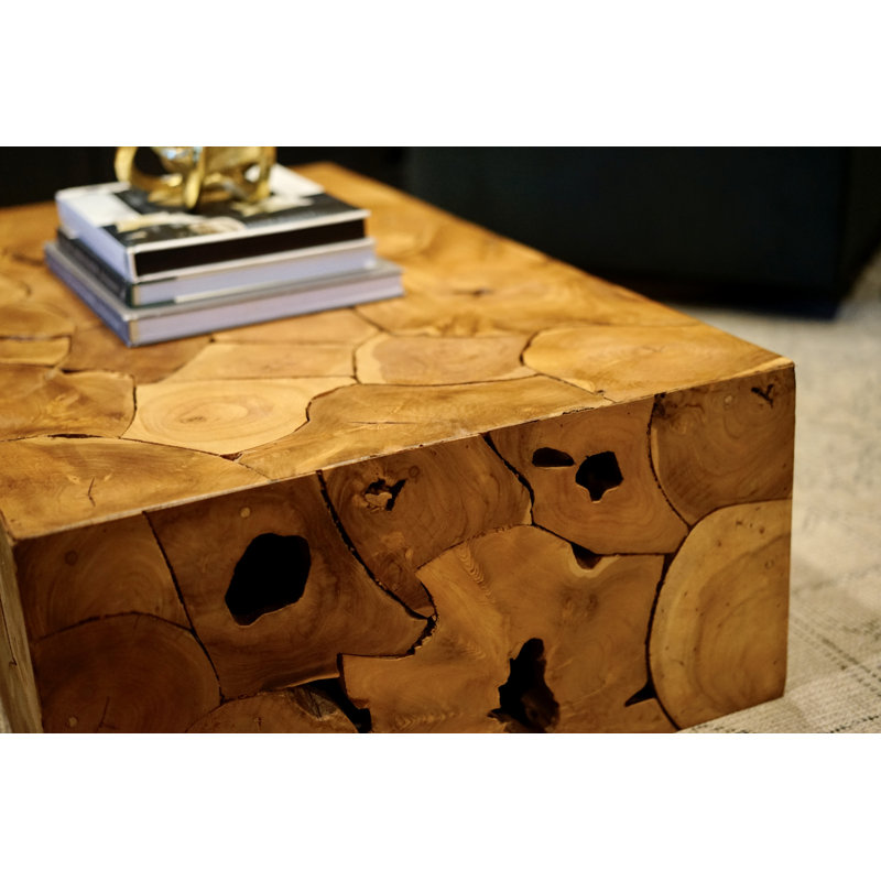 The Twillery Co.® Melbourne Solid Wood Block Coffee Table | Wayfair