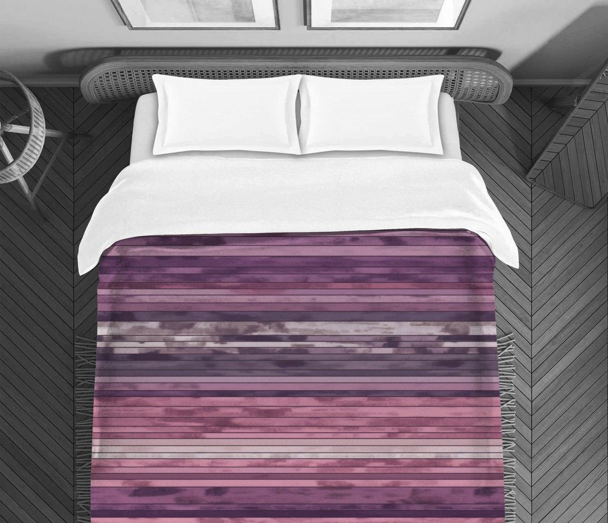 VisionDecor Horizontal Stripe Bedding | Wayfair