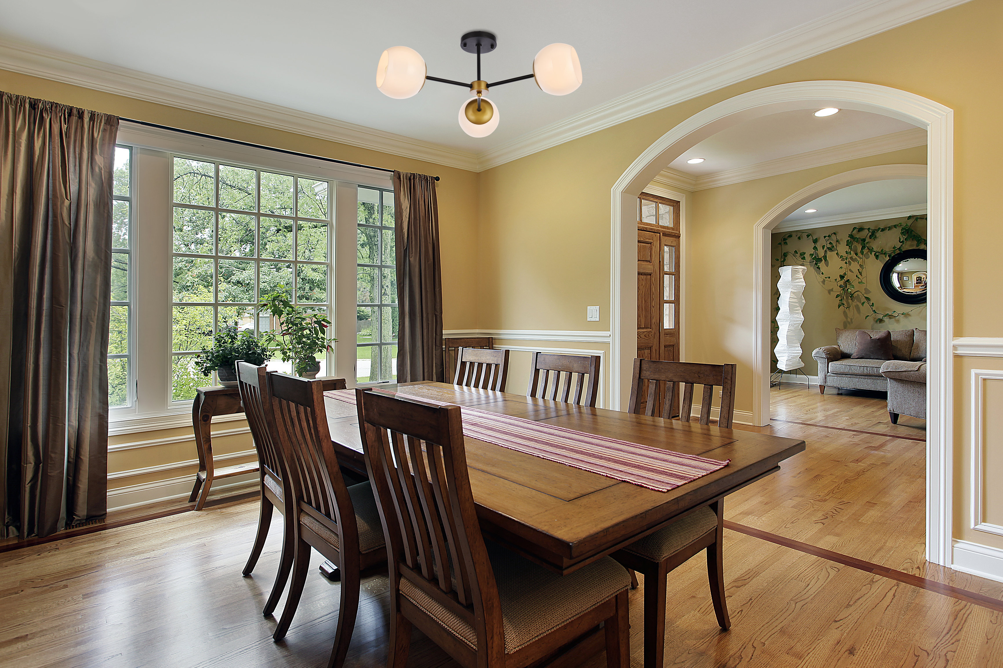 Wade Logan® Caisha 3 - Light 26" Semi Flush Mount & Reviews | Wayfair