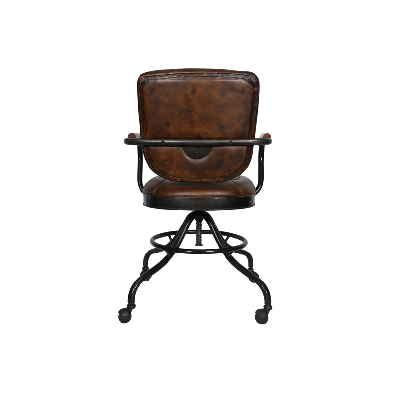 Williston Forge Burkburnett Genuine Leather Task Chair | Wayfair