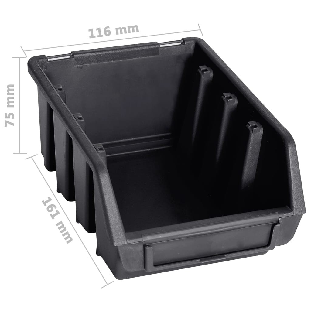 vidaXL Storage Bin Kit with Wall Panels Red and Black | Wayfair