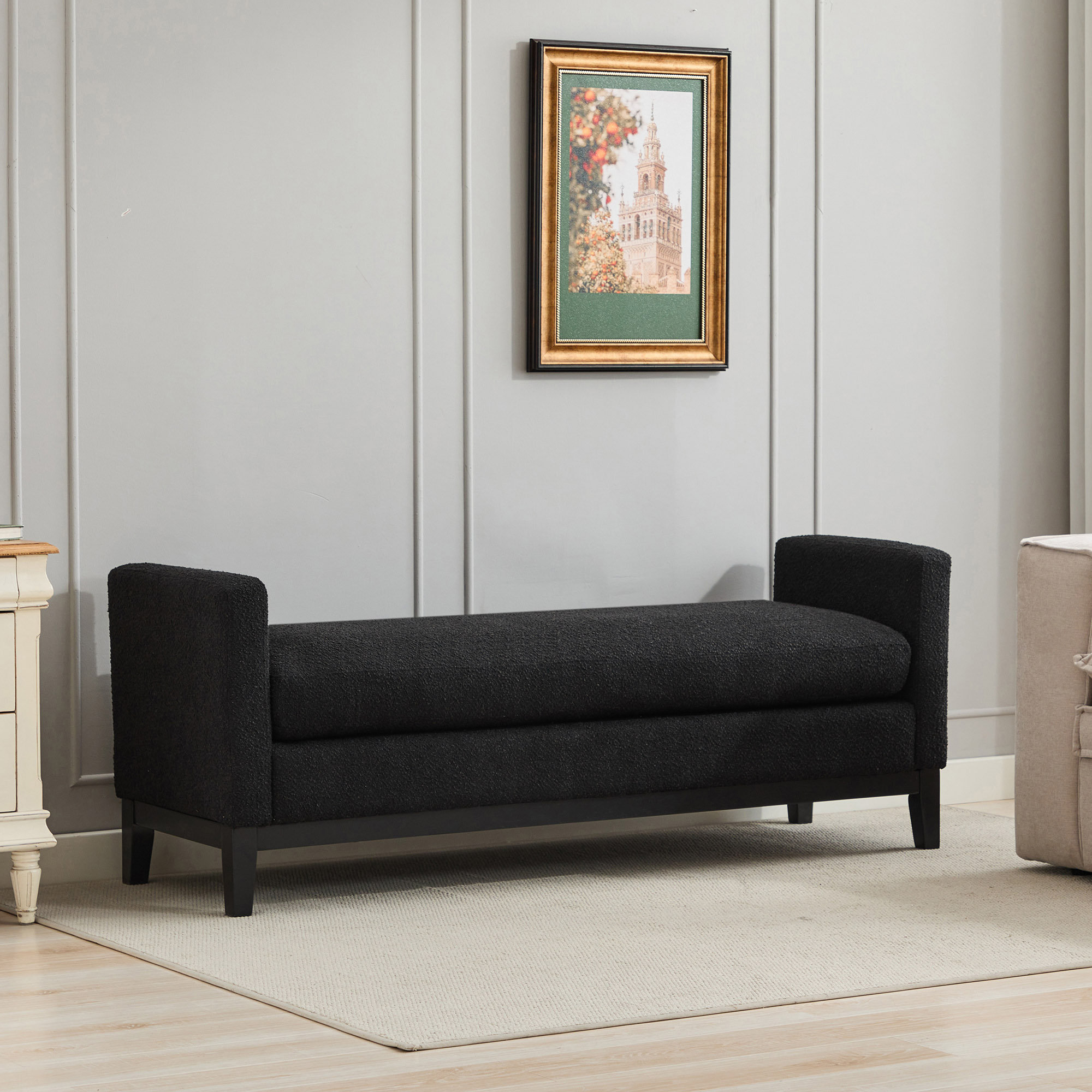 Latitude Run® Elegant Upholstered Bench, Daybed,Ottoman For End Of Bed ...