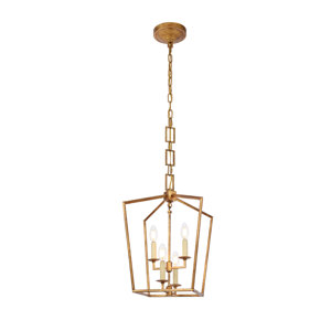 Mercer41 12 Inch Pendant Light in Golden Iron, 4 Light | Wayfair