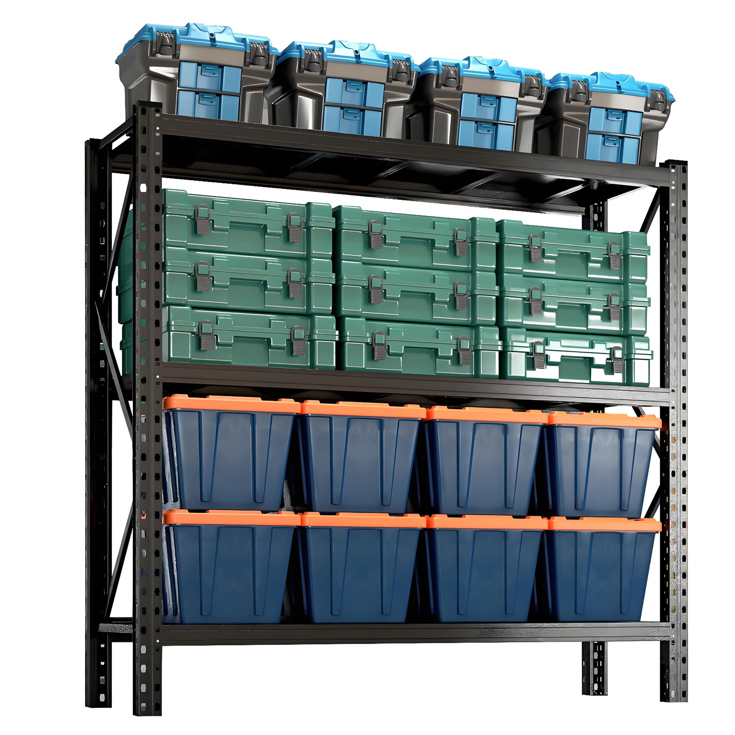 17 Stories Multifunctional Storage Rack, Metal Garage Shelving, Strong ...