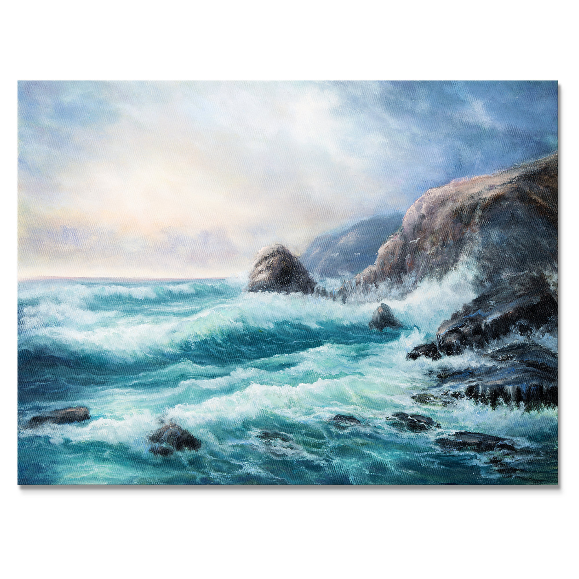 Highland Dunes Horizon Scenery Of Ocean Cliffs - Nautical & Coastal ...