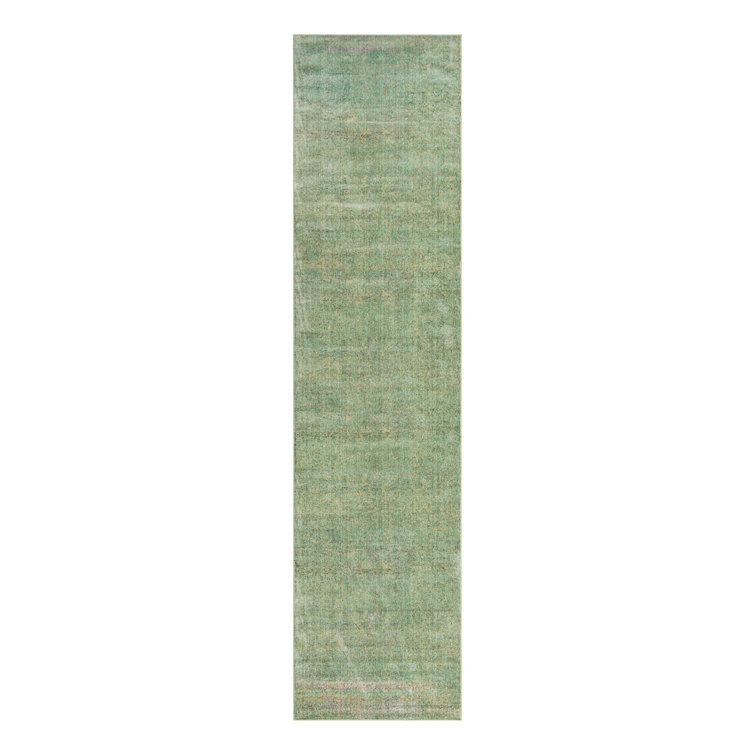 Bungalow Rose Glasser Oriental Looped/Hooked Green Area Rug & Reviews ...