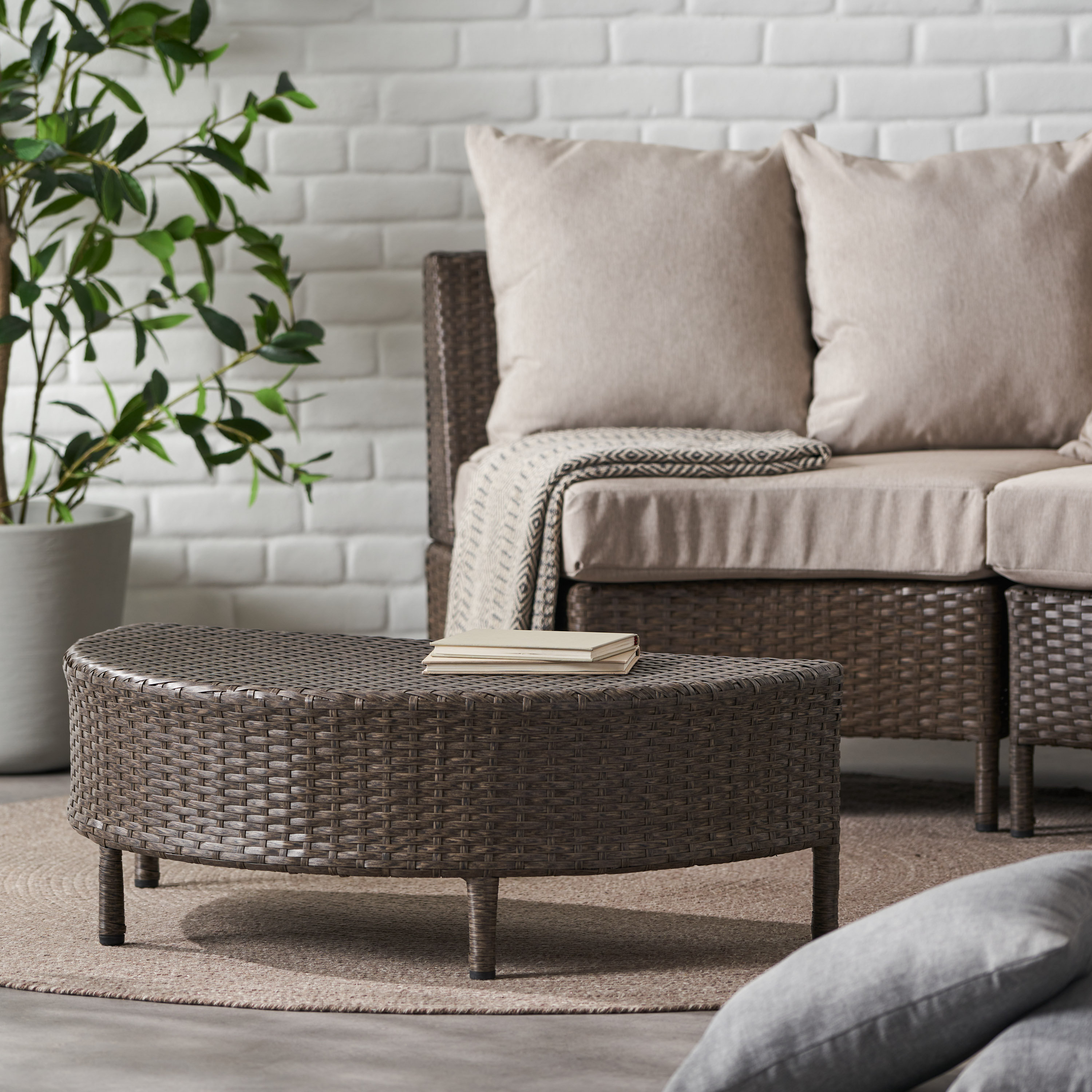 Wade Logan® Avijit Rattan Coffee Table | Wayfair