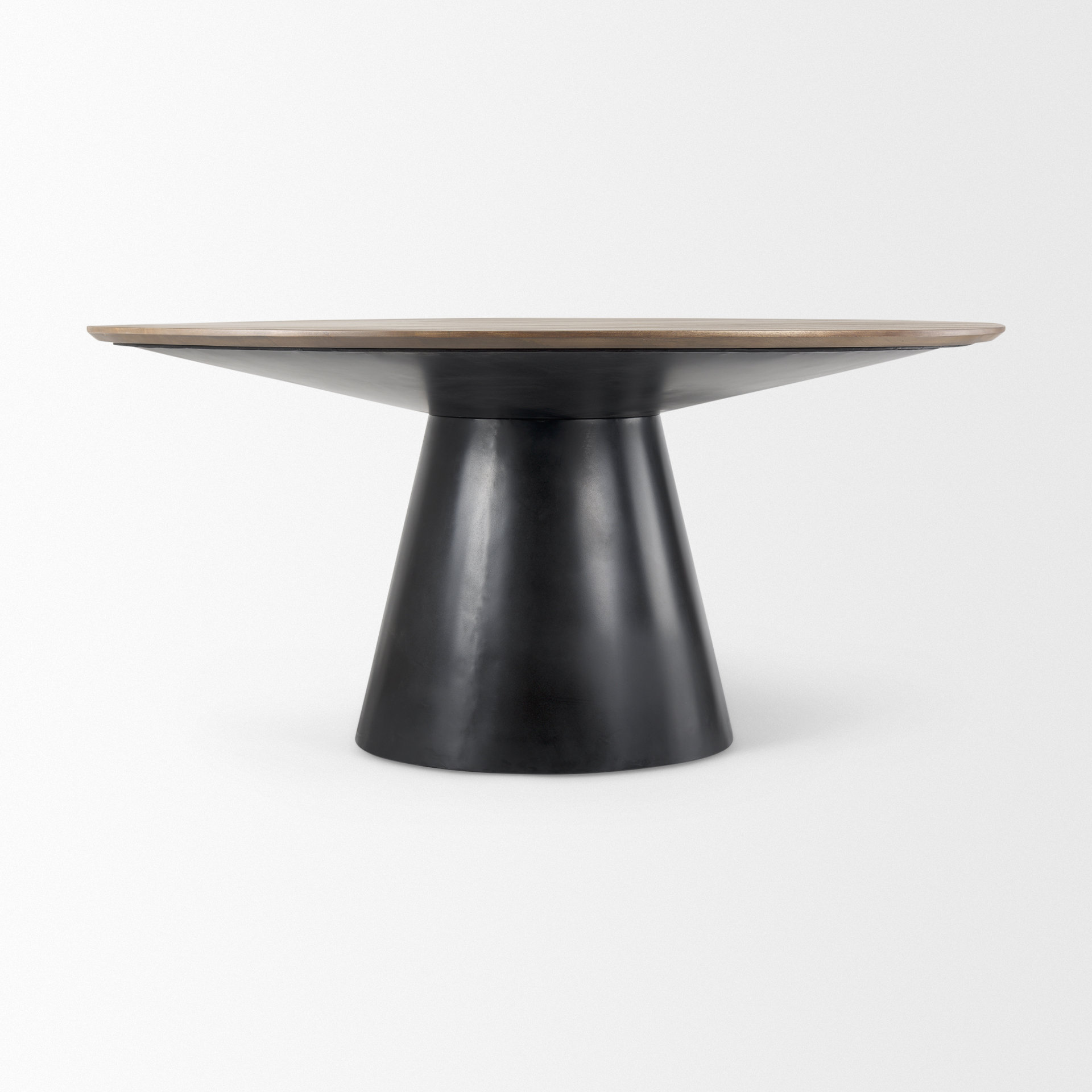17 Stories Mango Solid Wood Pedestal Dining Table | Wayfair
