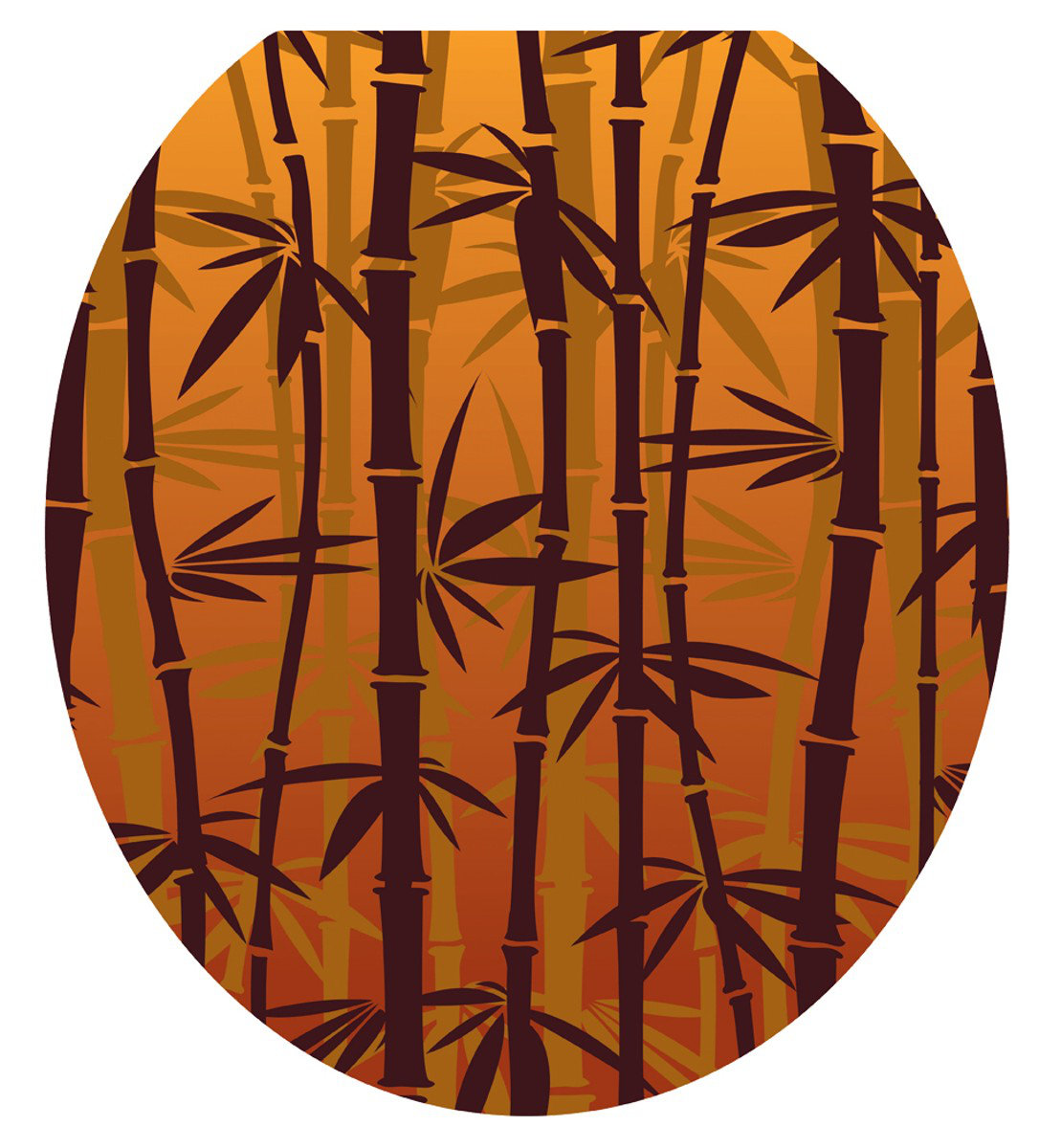 Toilet Tattoos Classic Brown Bamboo Toilet Seat Decal – Toilet Tattoos ...