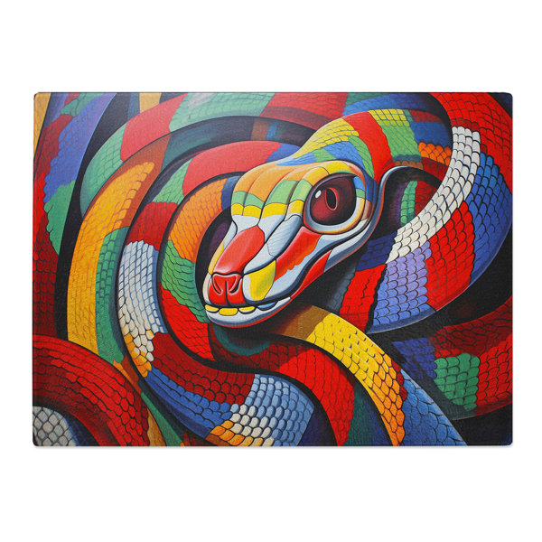 World Menagerie Snake Op ArtGlass Chopping Board | Wayfair.co.uk