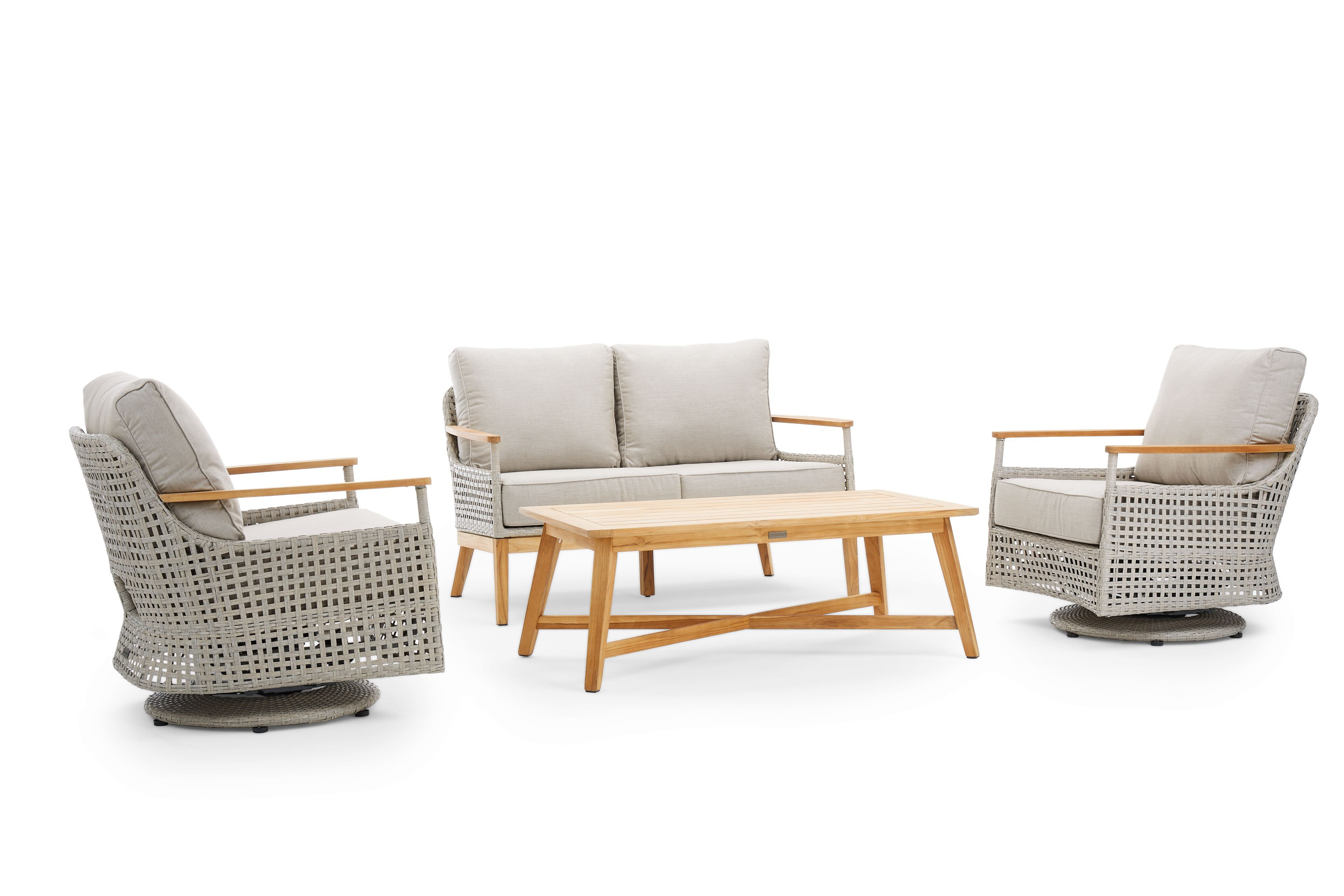 Winston August 4-pc Motion Loveseat Patio Seating Set (2 Swivel Glider ...