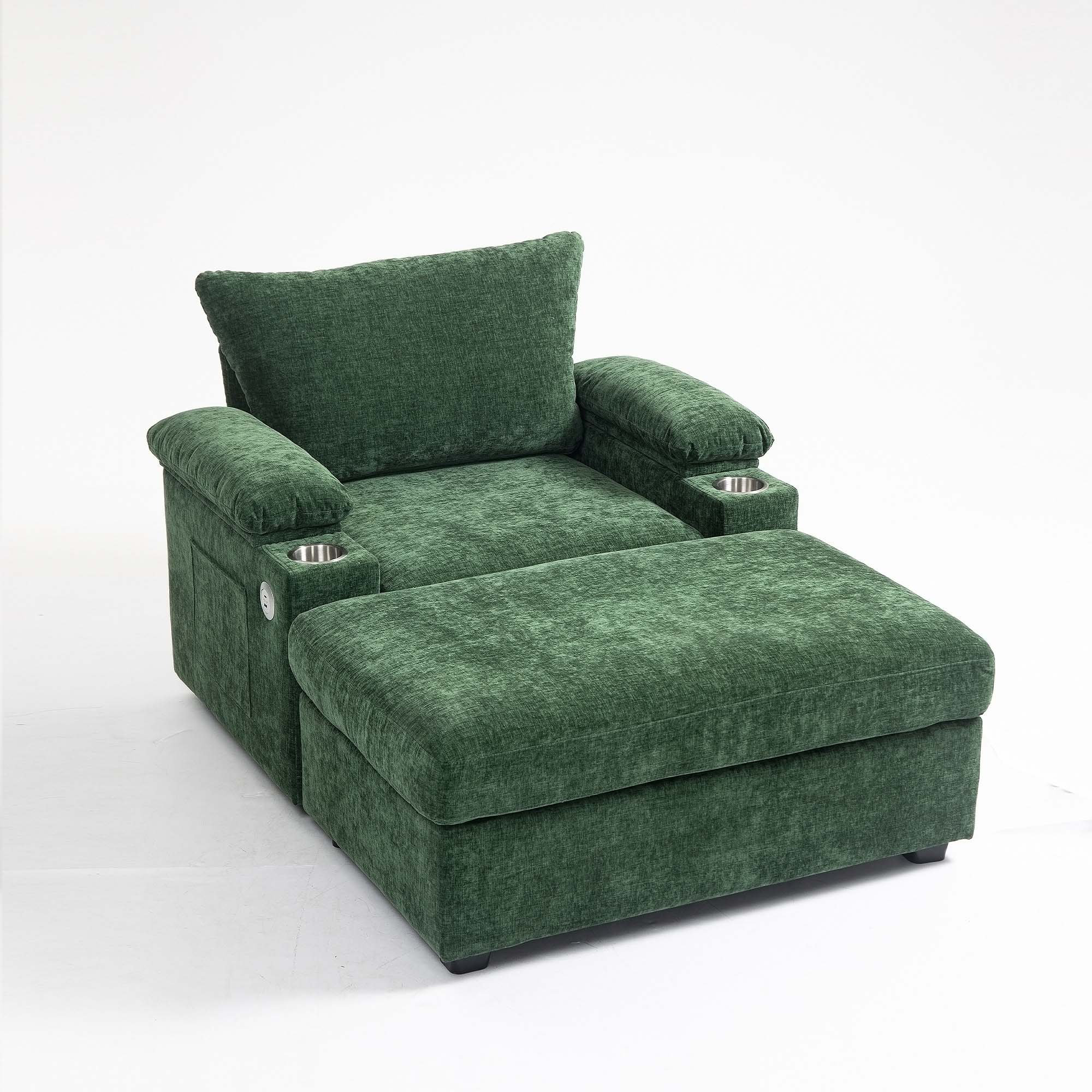Latitude Run® Versatile Comfy Chair with Ottoman and Multiple Functions ...