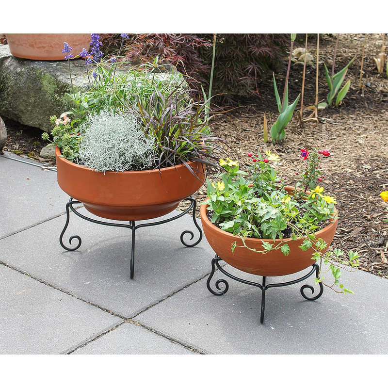 Red Barrel Studio® Flower Pot Plant Stand, Large,Black | Wayfair