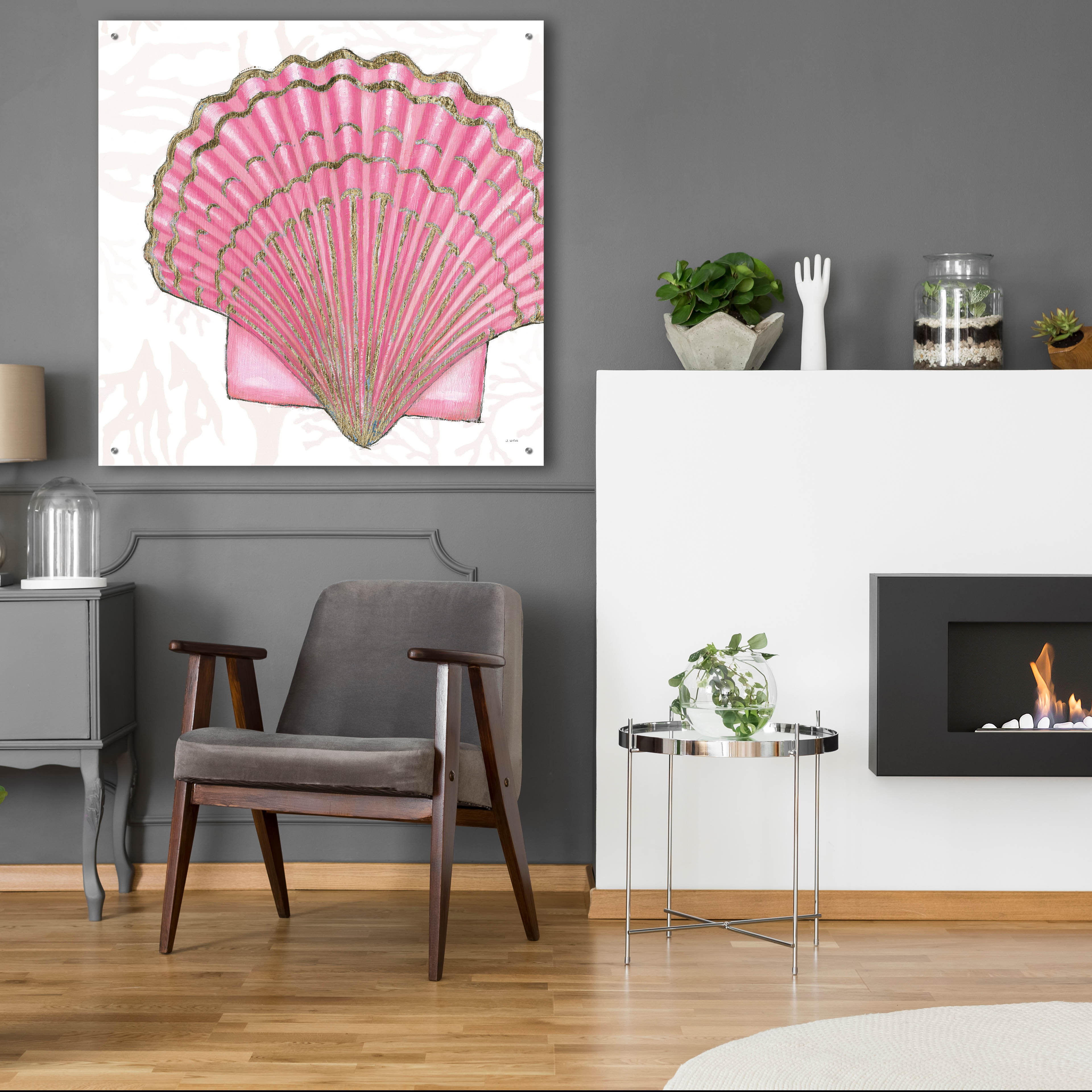Epic Art 'Shimmering Shells 5' by James Wiens Acrylic Glass Wall Art ...
