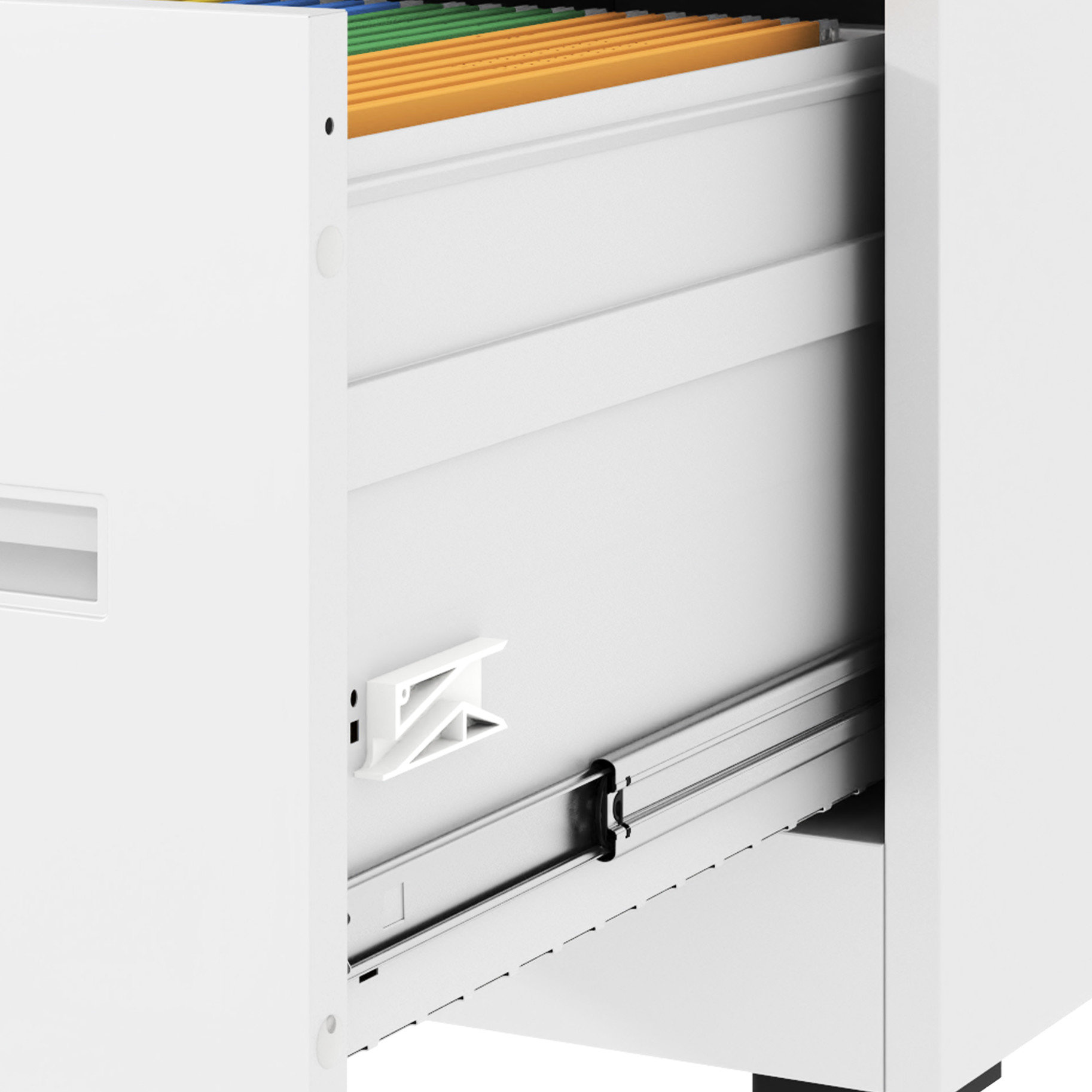 Inbox Zero 2 Drawer Metal Vertical File Cabinet With Lock For Office ...