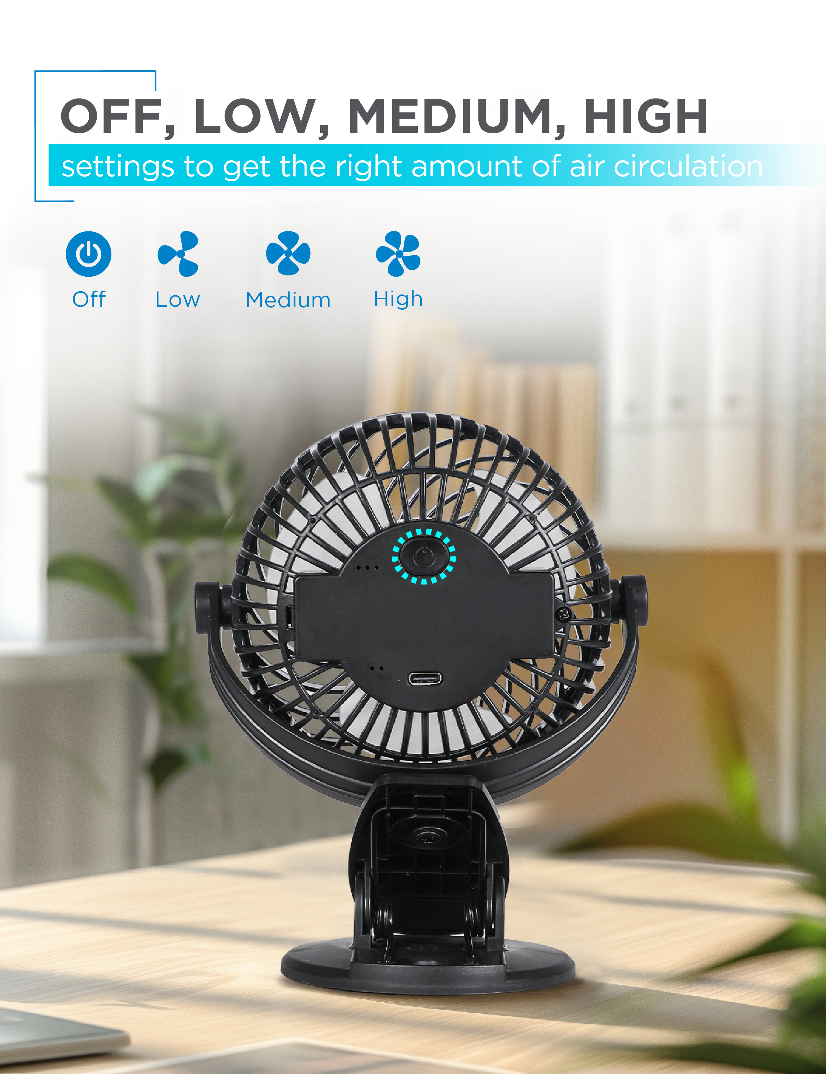 BLACK+DECKER BFP Series BLACK+DECKER 4" Convertible Cooling Fan, Clip ...