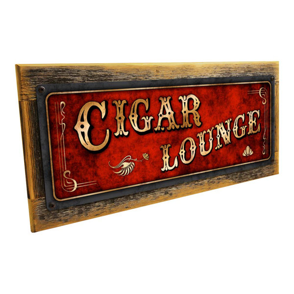 Homebody Accents Framed Cigar Lounge Sign | Wayfair