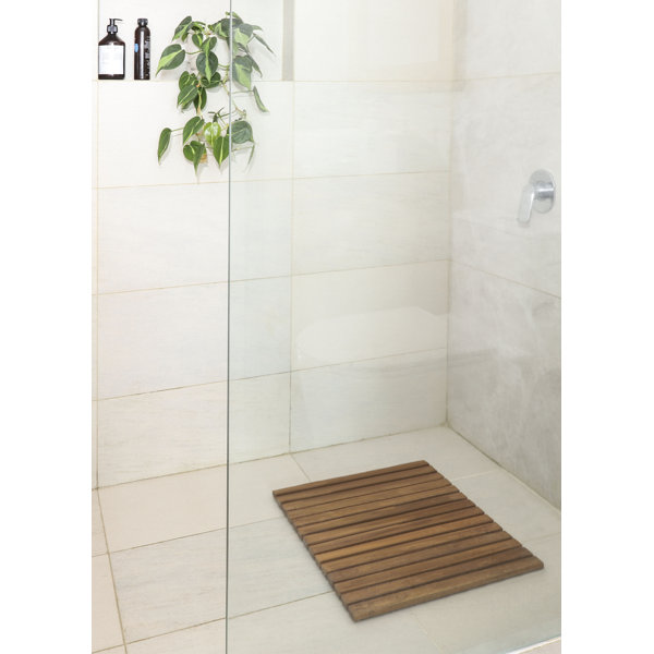 Symple Stuff Bedell Teak String Square Wood Bath Rug & Reviews | Wayfair