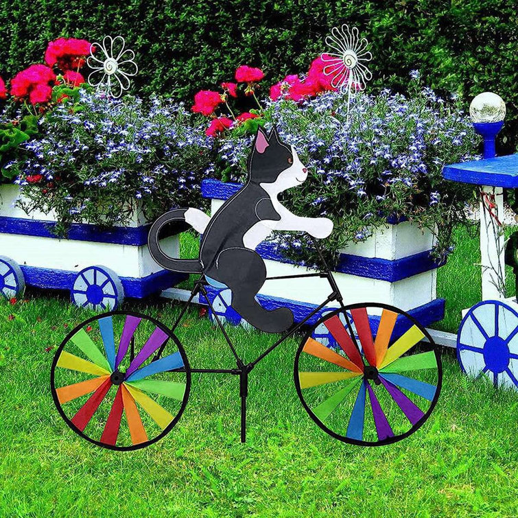 Arlmont & Co. Nkosi Animal Riding Bike Wind Spinner Outdoor Windmill ...