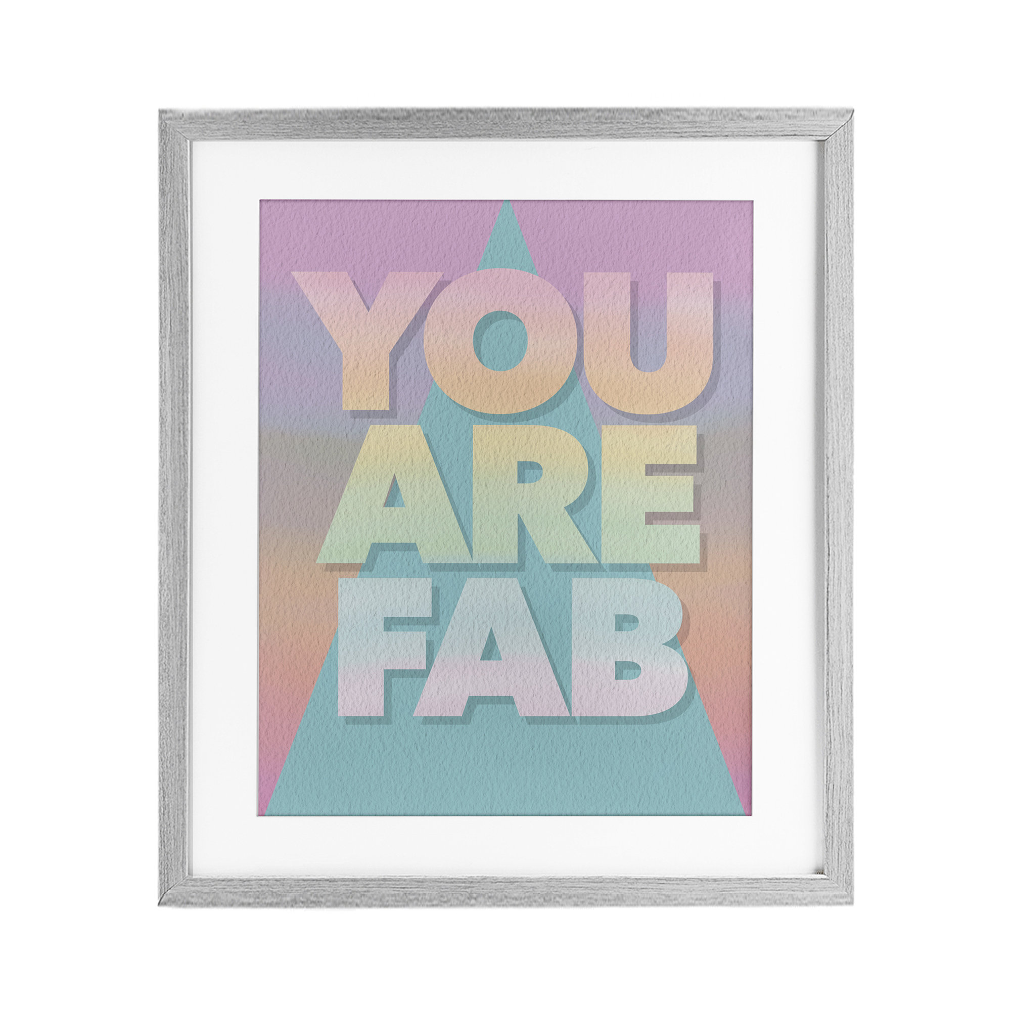 Ebern Designs You Are Fab Pastels Framed Print Under Glass, design by ...
