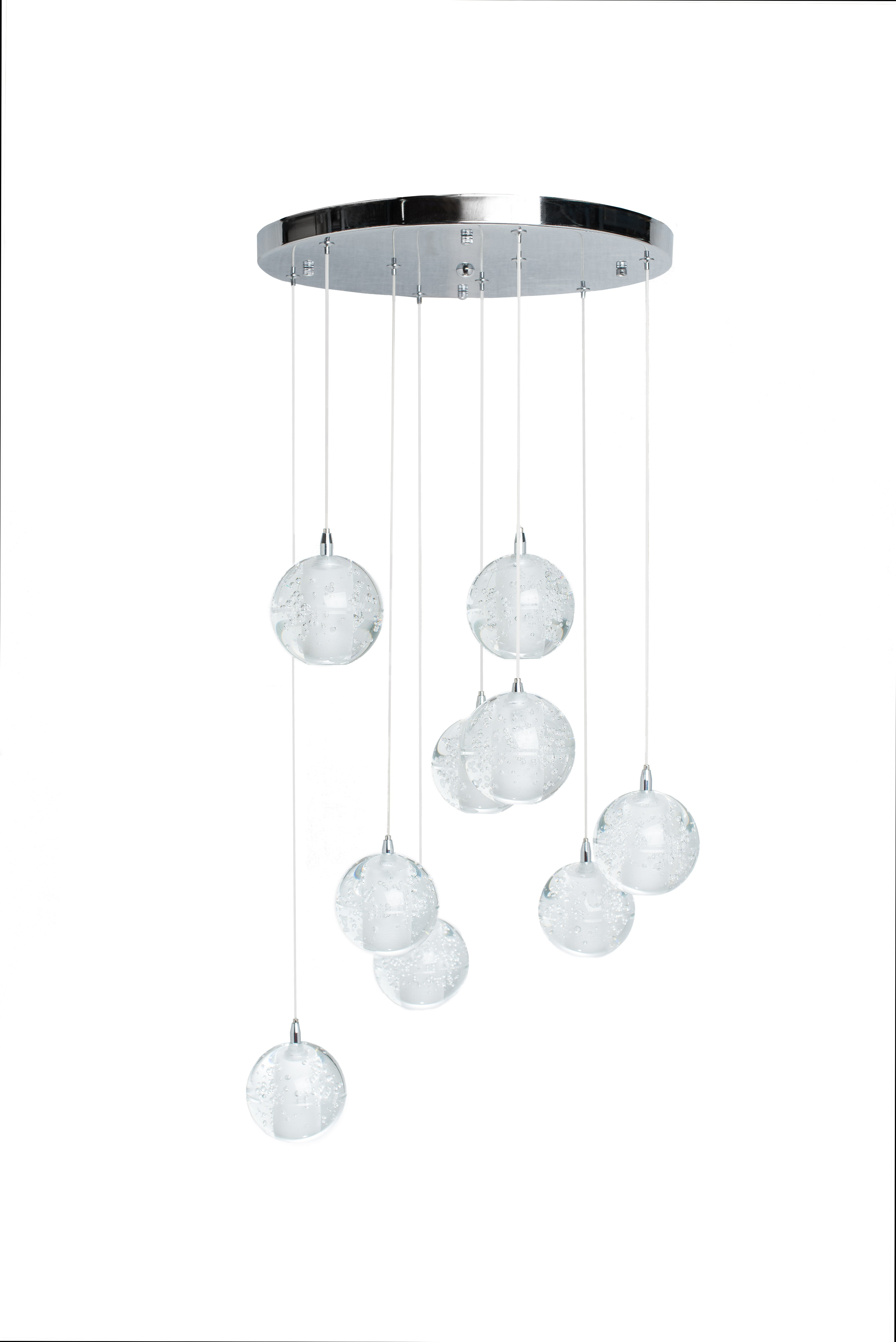 Orren Ellis Sinechra 9 - Light Dimmable Sphere Chandelier & Reviews ...