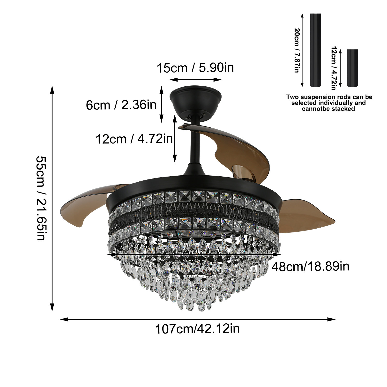 House of Hampton® Gulkis 42.12'' Ceiling Fan with LED Lights | Wayfair