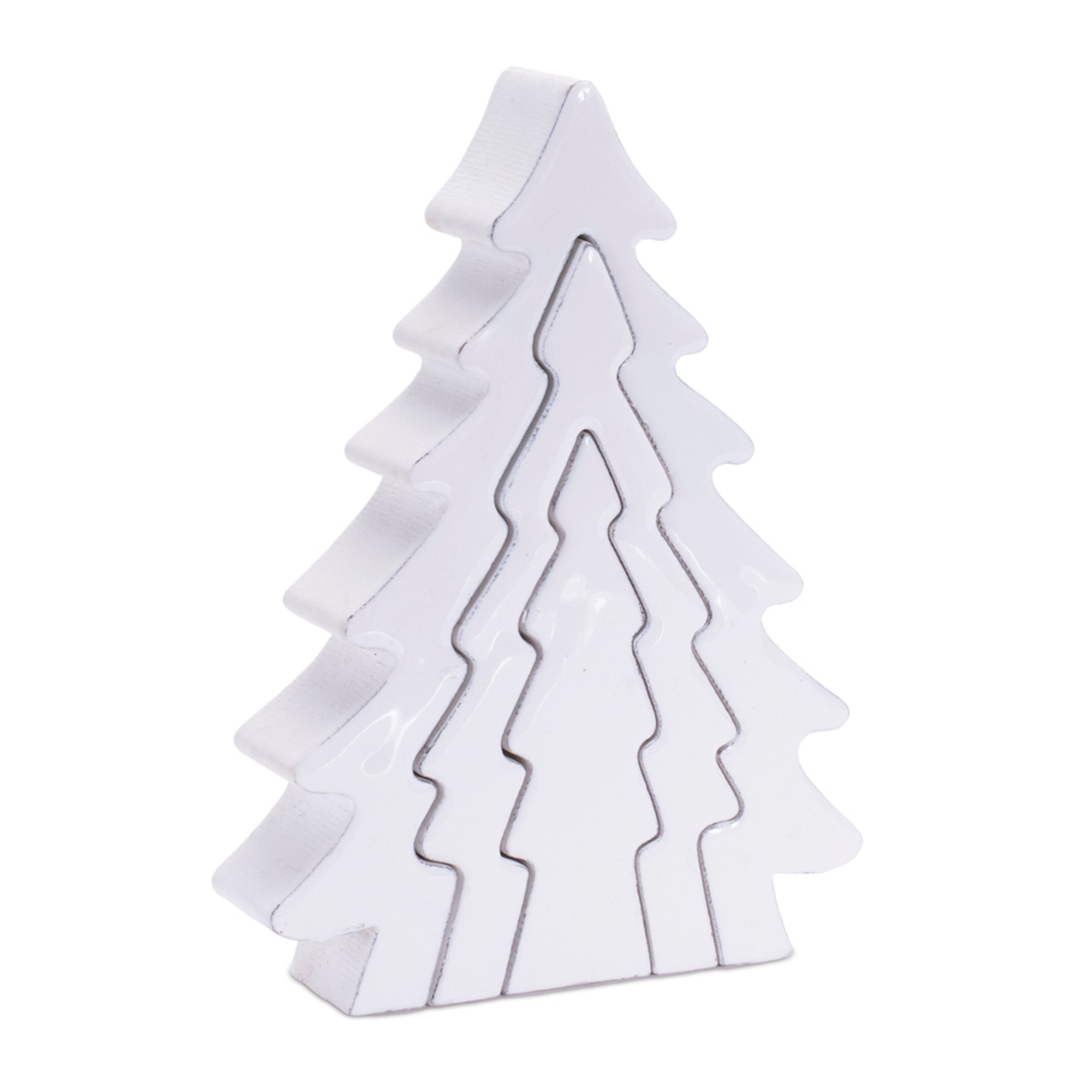 The Holiday Aisle® Wood Pine Tree Nesting Display (Set of 2) - Wayfair ...