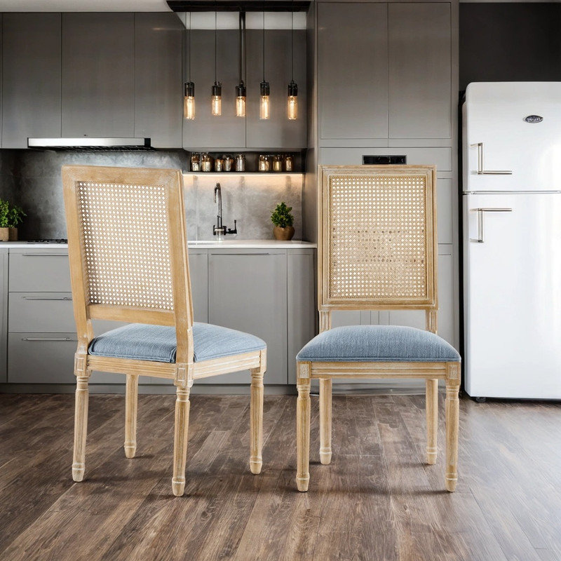 One Allium Way® Set of 2 French Country Dining Chairs with Cane ...