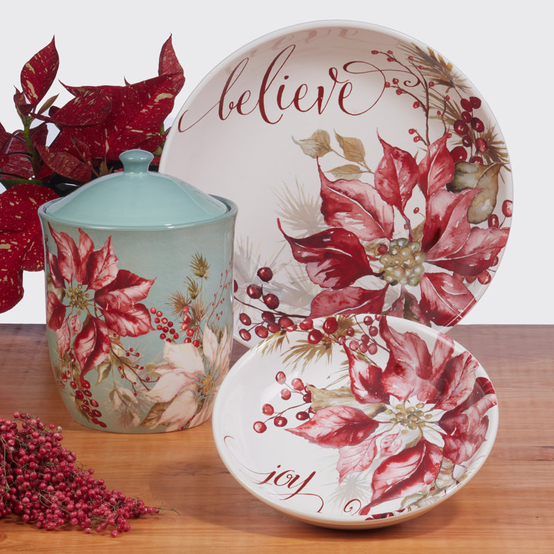 Certified International Winters Joy 16pc Dinnerware Set & Reviews | Wayfair