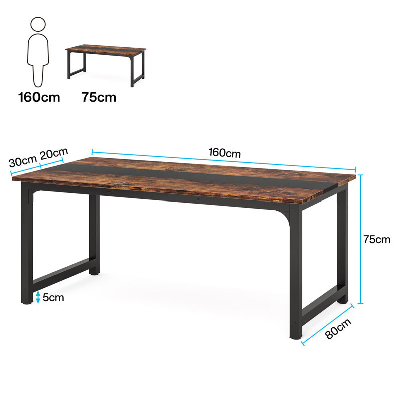 Borough Wharf Adren 160cm W Rectangle Computer Desk | Wayfair.co.uk