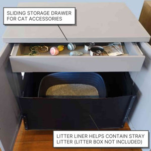 The Refined Feline The Refined Litter Box - Wood Cat Litter Box ...