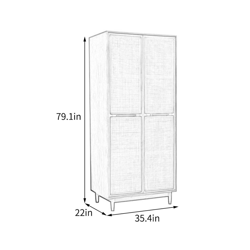 Parttlion European style simple light luxury wardrobe | Wayfair