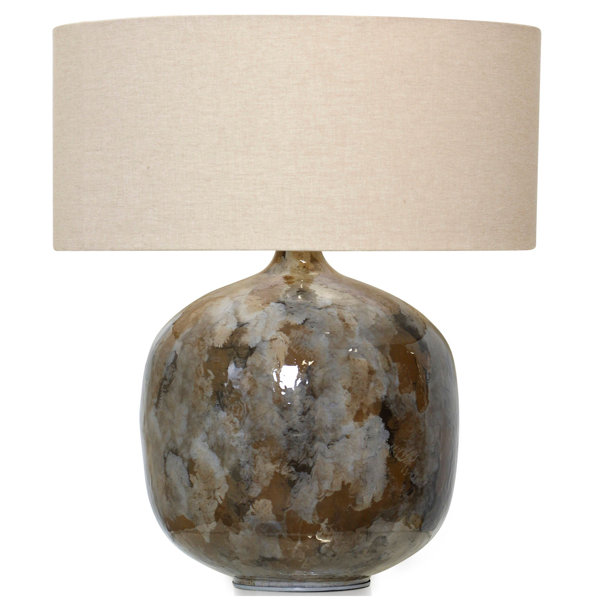 Orren Ellis Nilsa 26" Gray/Brown Table Lamp | Wayfair