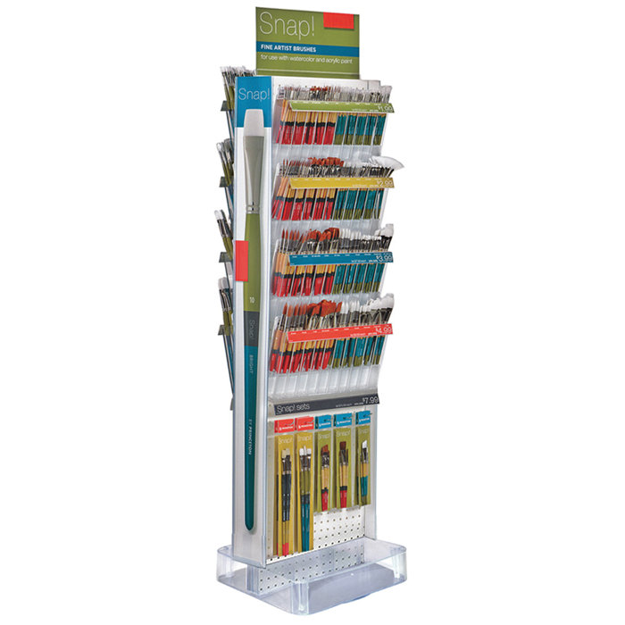 Azar Displays Two-Sided Pegboard Floor Display w/ C-Channel Sides On a ...