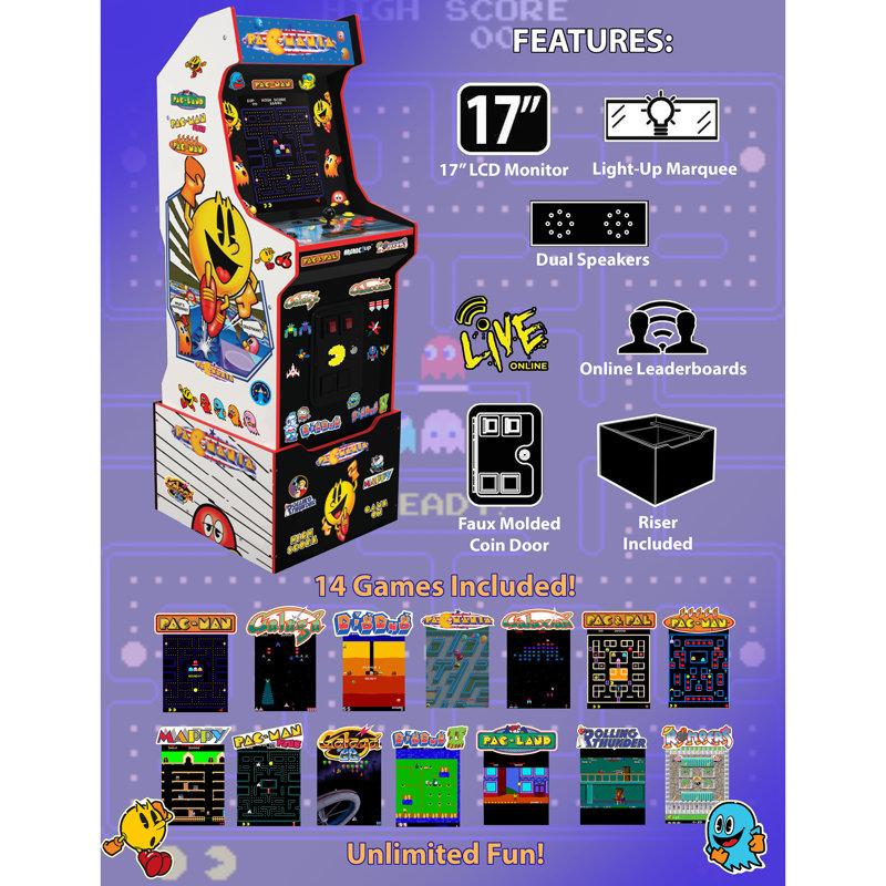 Arcade 1Up Arcade1Up - PacMan Customizable Arcade Featuring Pac-Mania ...