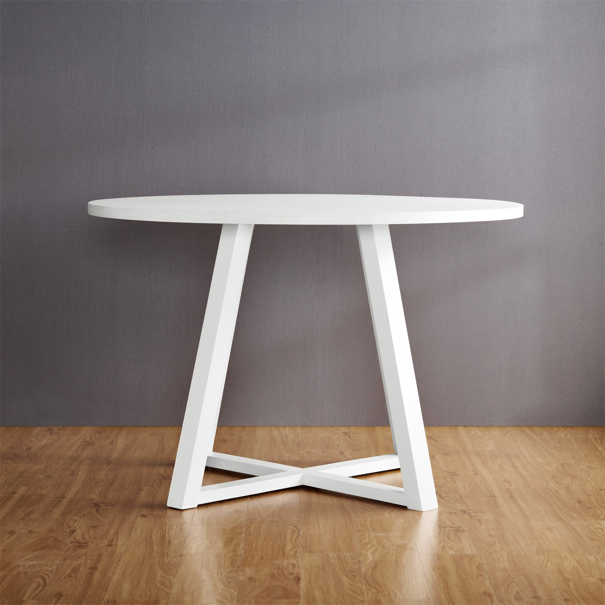 Wrought Studio Edo Contemporary Round Dining Table,Trestle Base,dining ...
