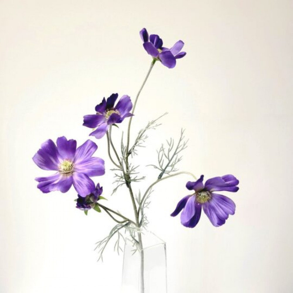 Primrue Purple Cosmo Spray Artificial Flowers | Wayfair