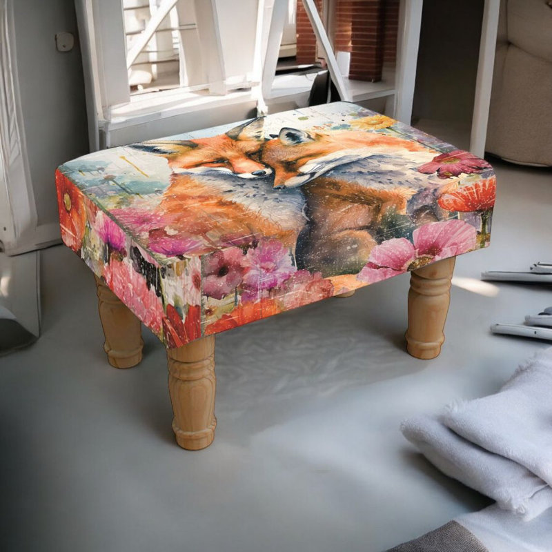 Alpen Home Adjei 40cm Wide Rectangle No Pattern Footstool Ottoman ...