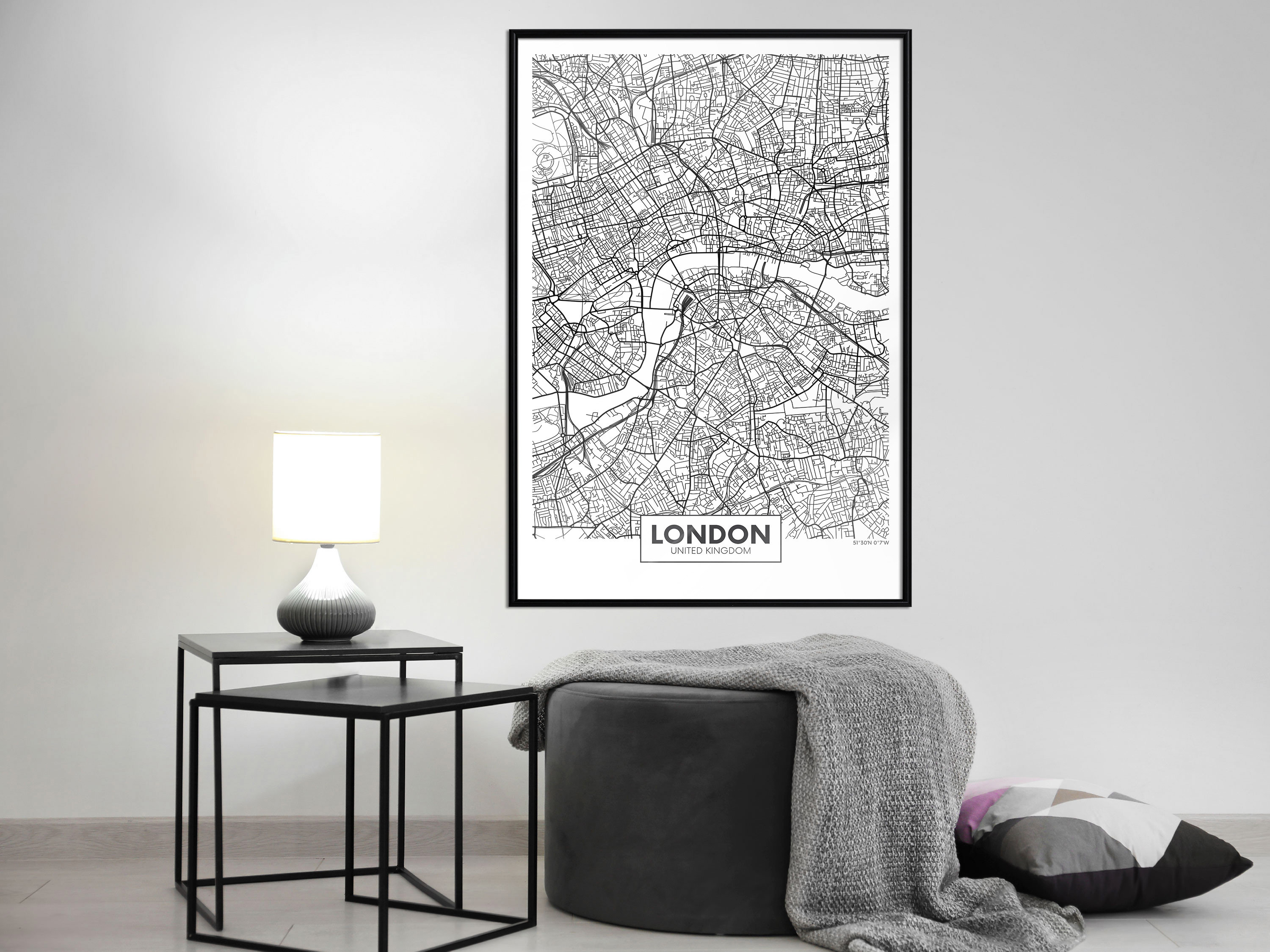 East Urban Home City Map London - Single Picture Frame Print | Wayfair