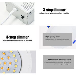 WYZM 4in Color Adjustable LED Recessed Downlight with Night Light 12 ...