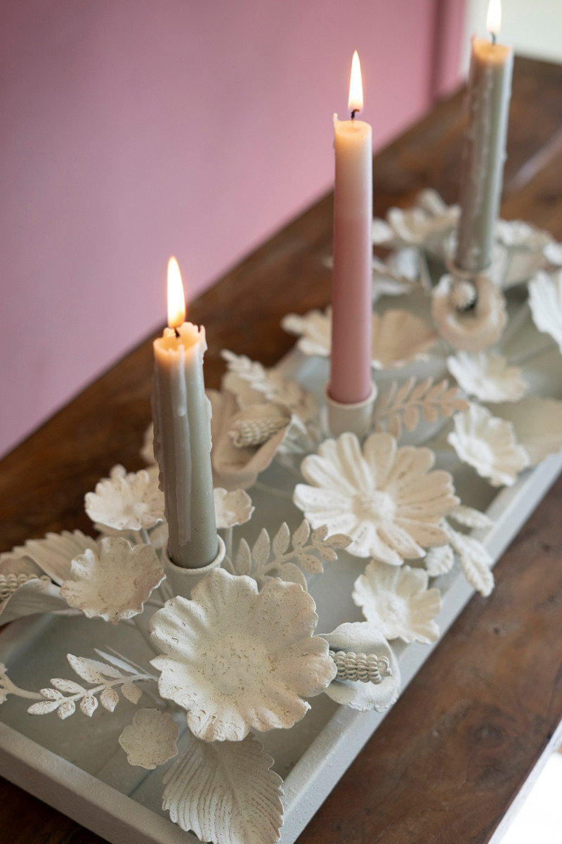 Trent Austin Design® Painted Metal Floral Taper Cheyne | Wayfair