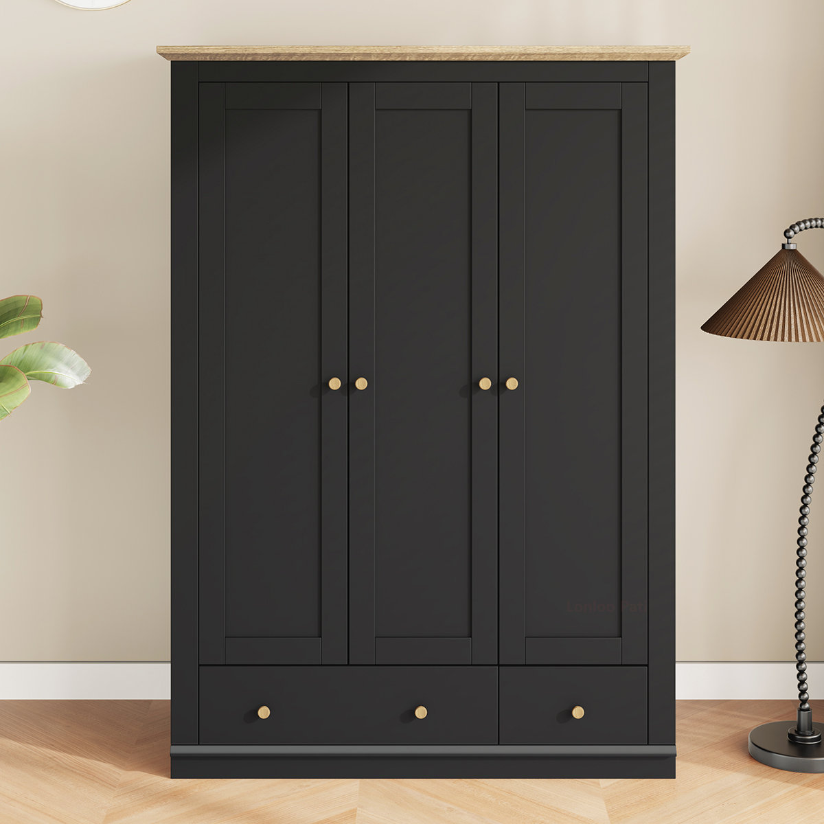 Latitude Run® Stylish Multi-functional Wardrobe with Spacious ...