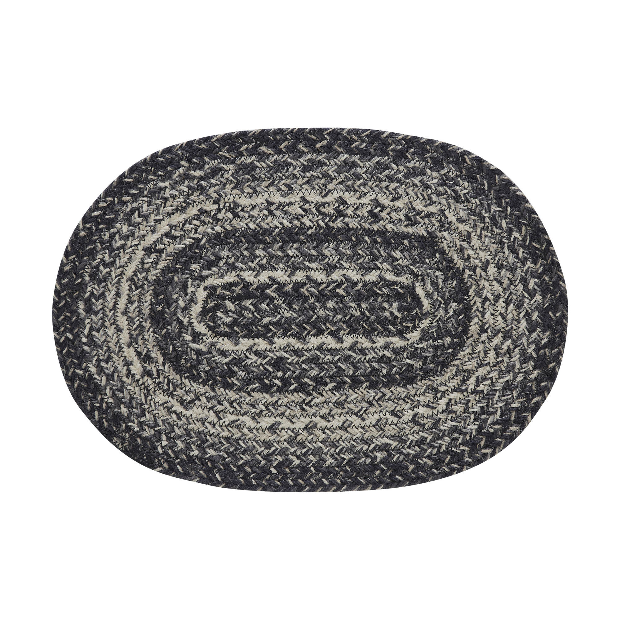 August Grove Surikova Sawyer Mill Black White Jute Oval Placemat 10X15 ...