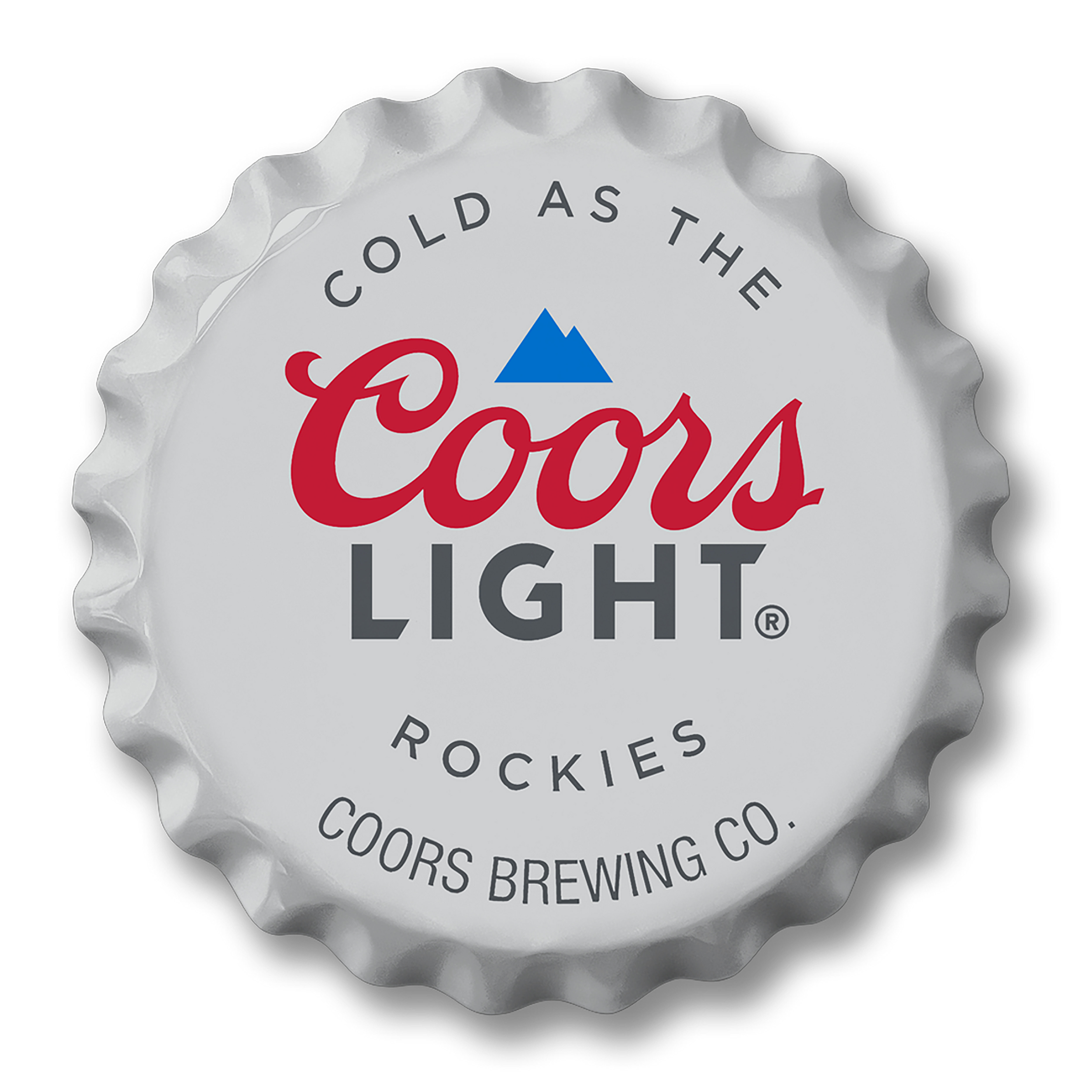 17 Stories 18" Formed Aluminum Coors Light Bottle Cap Sign | Wayfair